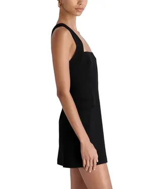 French Connection Whisper Cross Back Halter Mini Dress - Black