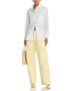 FRAME The Bow Cargo High-rise Barrel Jeans - Lemon