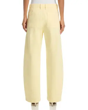 FRAME The Bow Cargo High-rise Barrel Jeans - Lemon
