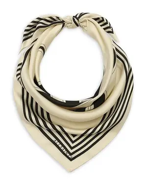 ALLSAINTS Collegiate Monogram Square Silk Scarf