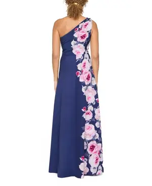 KAY UNGER Carissa One-shoulder Gown