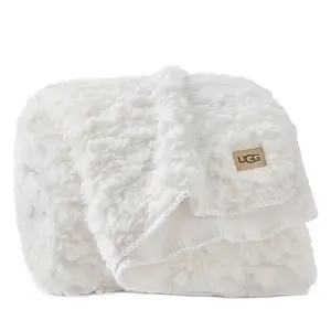 UGG Shira Textured Sherpa Throw Blanket - Snow