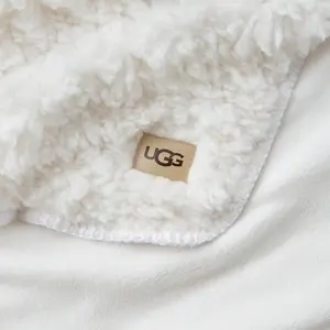 UGG Shira Textured Sherpa Throw Blanket - Snow