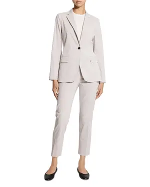 Theory Notched Lapel Staple Blazer - Cognac Multi