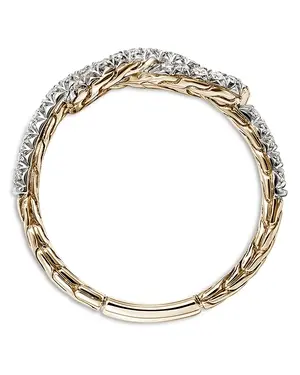 John Hardy 14k Yellow & White Love Knot Diamond Ring - Gold