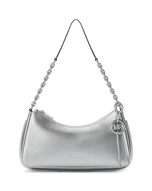 Metallic Logo-Print Canvas Shoulder Bags