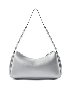 Michael Kors Nolita Medium Metallic Leather Pouchette - Silver
