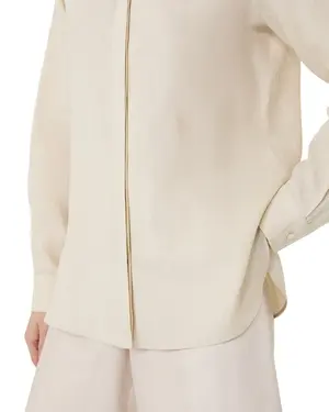 Max Mara Linen Button Down Shirt - Beige