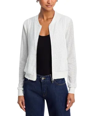 SIX FIFTY Cutout Zip Up Sweater