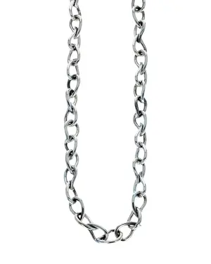 KING BABY STUDIO Sterling Wild West Buffalo Paisley Link Chain Necklace - Silver