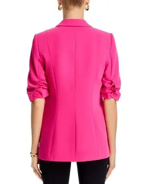 Cinq À Sept Short Sleeve Khloe Blazer - Beetroot Purple
