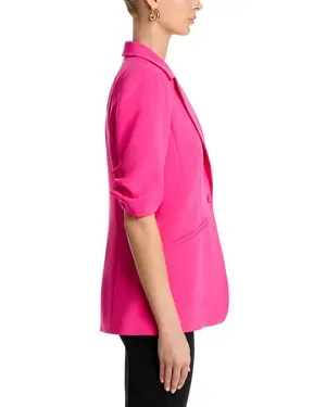 Cinq À Sept Short Sleeve Khloe Blazer - Beetroot Purple