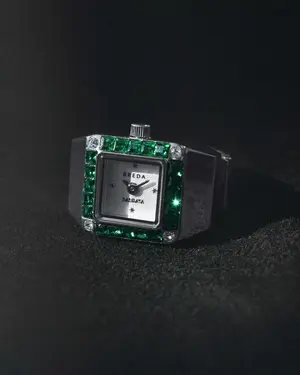 BREDA X Dalmata Time Ring Watch - Silver