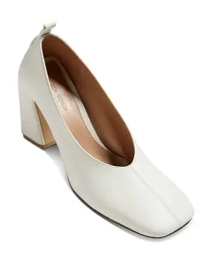 Bottega Veneta Allegra Leather Pumps - Ivory