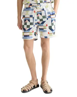 Scotch & Soda Printed Drawstring Swim Shorts - Patchwork Infinity