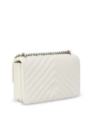 Pinko Love One Mini Quilted Leather Crossbody - Zo