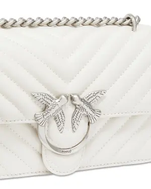 Pinko Love One Mini Quilted Leather Crossbody - Zo