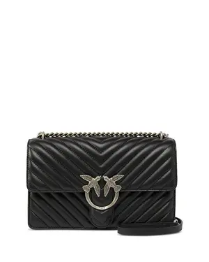 Pinko Love One Classic Leather Crossbody - Zo