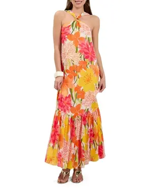 Trina Turk Navigli Twist-front Maxi Dress