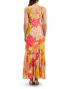 Trina Turk Navigli Twist-front Maxi Dress