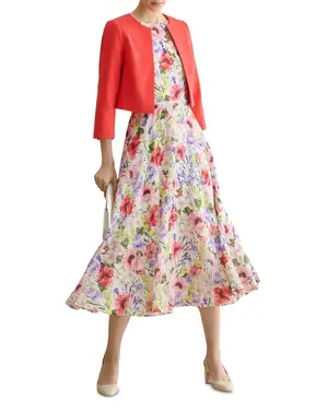 HOBBS LONDON Carly Floral Print Midi Dress - Ivory/multi