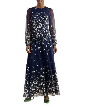 HOBBS LONDON Judy Embroidered Maxi Dress - Midnight Multi