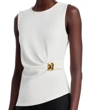 Donna Karan New York Sleeveless Top - Cream