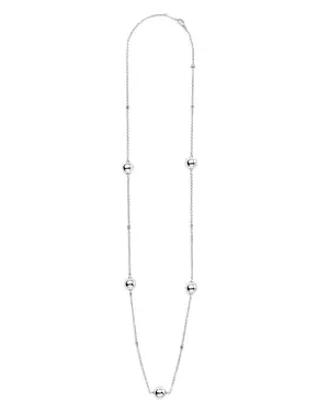 Lagos Sterling Bubbly Bead Long Station Necklace