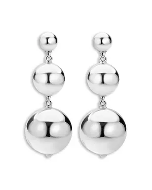Lagos Sterling Caviar Bubbly Triple Bead Drop Earrings