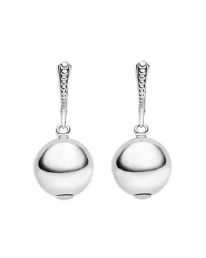 Lagos Sterling Caviar Bubbly Beaded Sphere Drop Earrings
