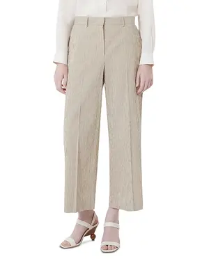 Max Mara Tailored Cotton Linen Blend Pants - Sand