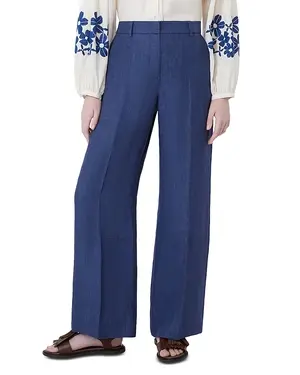 Max Mara Linen Trousers - Navy
