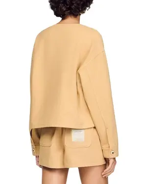 Sandro Dallas Denim Jacket - Beige