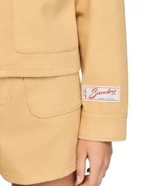 Sandro Dallas Denim Jacket - Beige