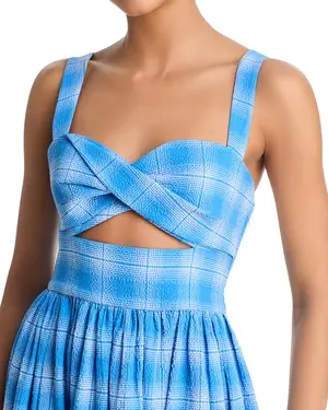 Cara Cara Clover Plaid Midi Dress