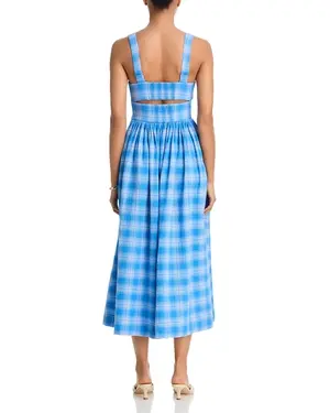 Cara Cara Clover Plaid Midi Dress