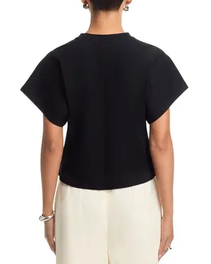 Majestic Filatures Supima Cotton Interlock Semi Relaxed Crewneck Tee - Noir