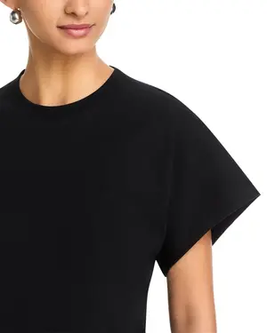 Majestic Filatures Supima Cotton Interlock Semi Relaxed Crewneck Tee - Noir