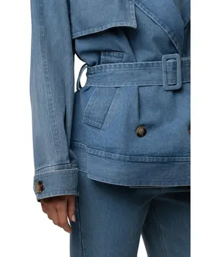 JLUXLABEL Double-breasted Jacket - Denim
