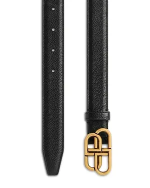 Balenciaga Bb Thin Belt - Black