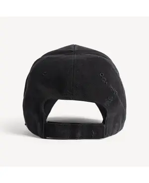 Balenciaga Tilted Typo Cap - Black