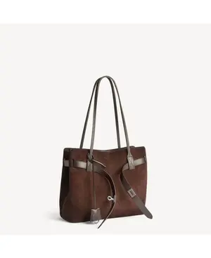 Balenciaga Bel Air Medium Tote Bag - Light Espresso