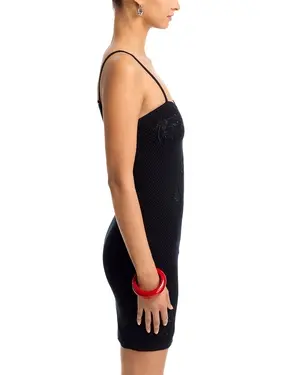 Aqua Placed Crochet Midi Dress