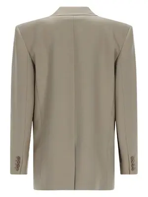 Saint Laurent Single-breasted Wool Blazer - Beige