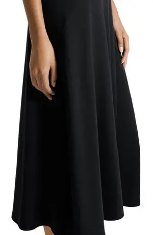 Theory V-neck Sleeveless Cotton Midi Dress