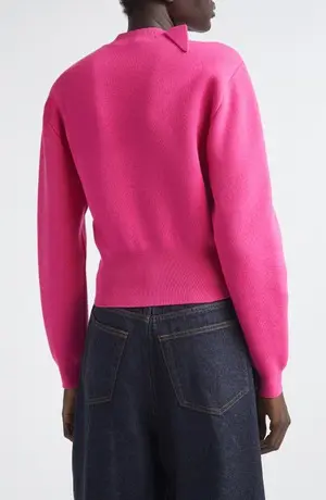Givenchy Bow Detail Crewneck Sweater - Fuchsia
