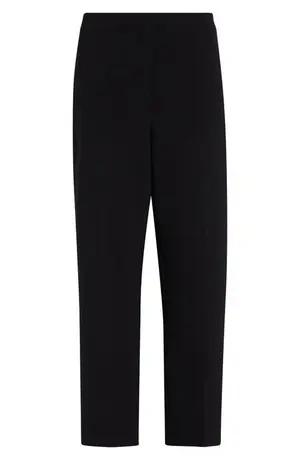 St. John Isabel Soft Stretch Suiting Slim Ankle Pants - Black
