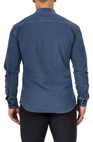MACEOO Eins Marthy Contemporary Fit Button-up Shirt - Blue