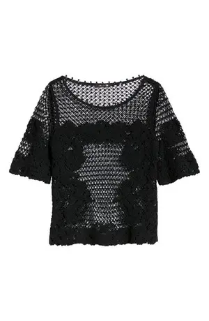 Kobi Halperin Magnolia Cotton Top - Black