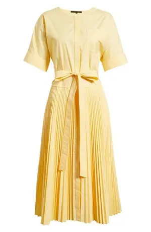 Kobi Halperin Loretta Pleated Midi Dress - Chamomille